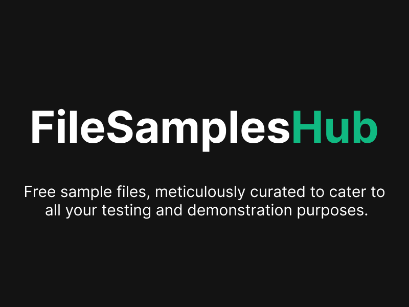 File Format Sample Files Free To Download